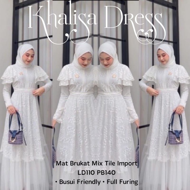 Jual KHALISA DRESS (LABEL SAVNA) | GAMIS OOTD OUTFIT KONDANGAN KEKINIAN VIRAL | Shopee Indonesia