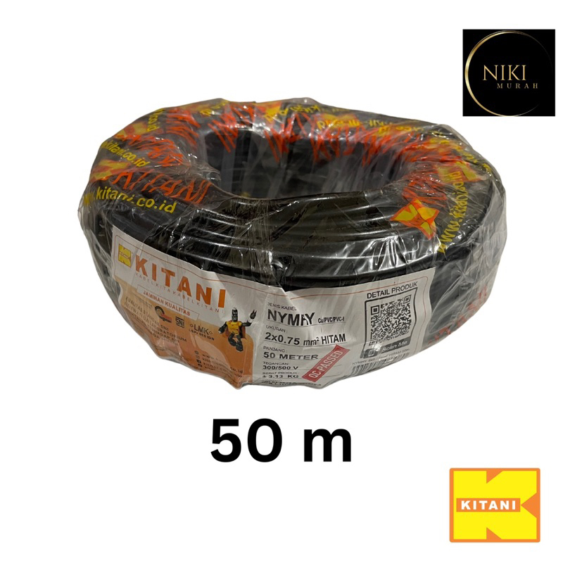 Jual Kabel Kitani 2x0.75 NYMHY 50 meter dan 100 meter | Shopee Indonesia