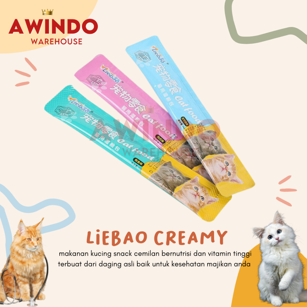 Jual LIEBAO CREAMY CAT - Makanan Snack Cemilan Kucing Adult Kitten Lie ...