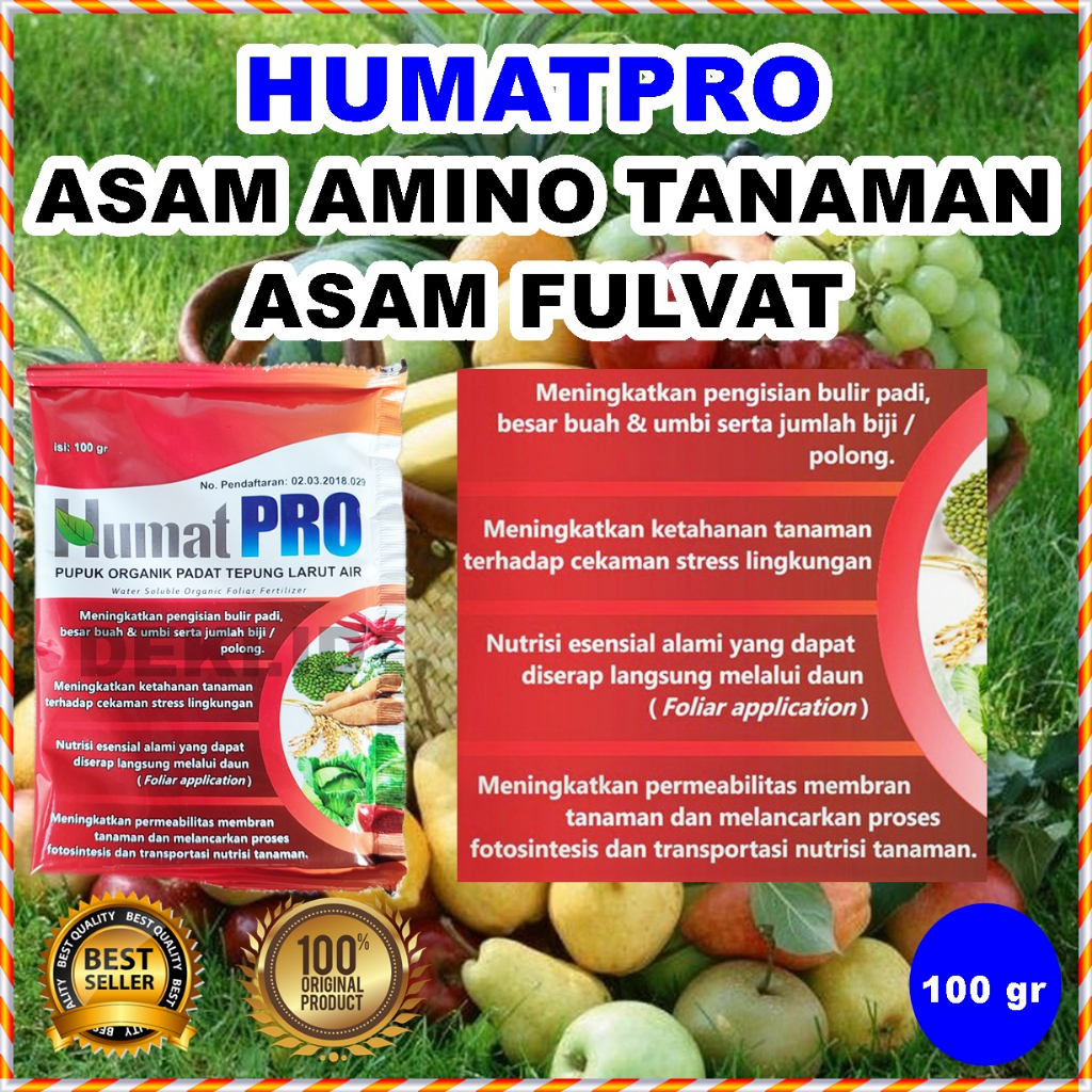 Jual Humatpro 100 gr Merah Pupuk Asam Fulvat Humat Pro Amino Nutrisi ...