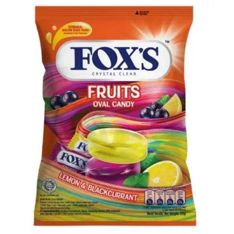 Jual Permen Fox / Permen Foxs Oval Fruits Kemasan Bag 125 gram | Shopee ...