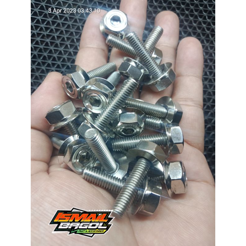 Jual Baut stainless 2 kunci 6x25 big kepala besar baut 10 | Shopee ...