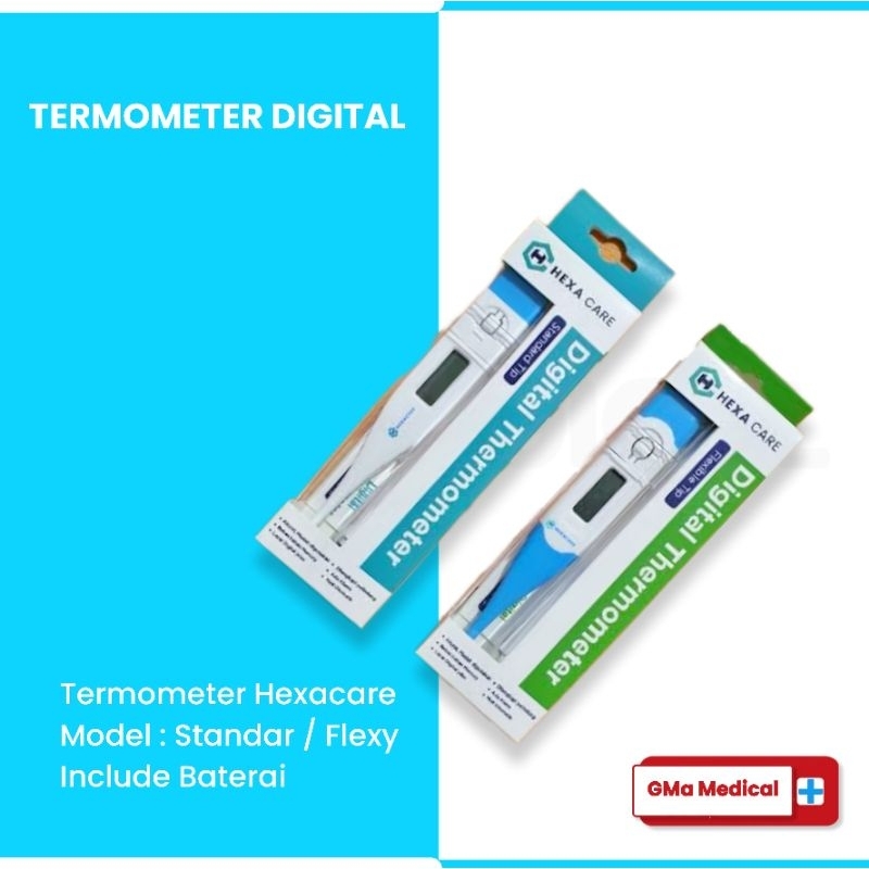 Jual Termometer Digital Hexacare Standar/ Flexy Thermometer Badan Termo ...