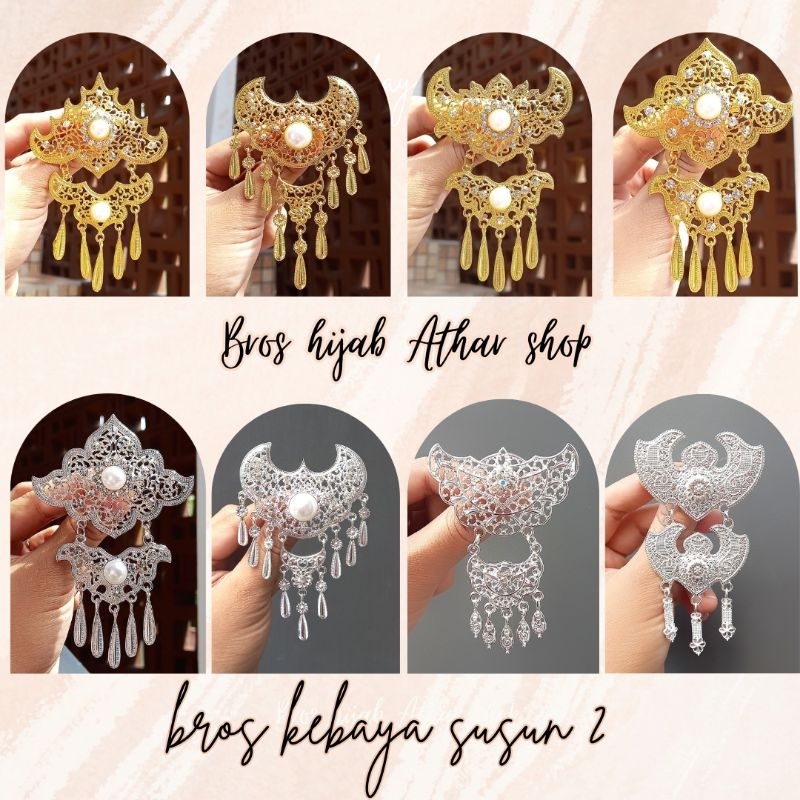 Jual Bros Kebaya Gold Emas Kutubaru 2 Dan 3 Susun Bross Pengantin ...