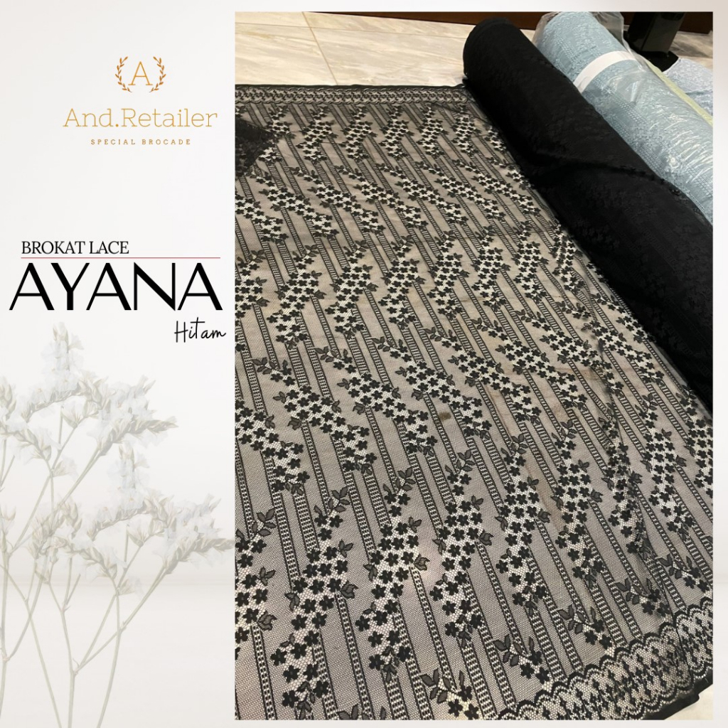 Jual Kain brokat Lace Vintage Ayana Warna Hitam | Shopee Indonesia