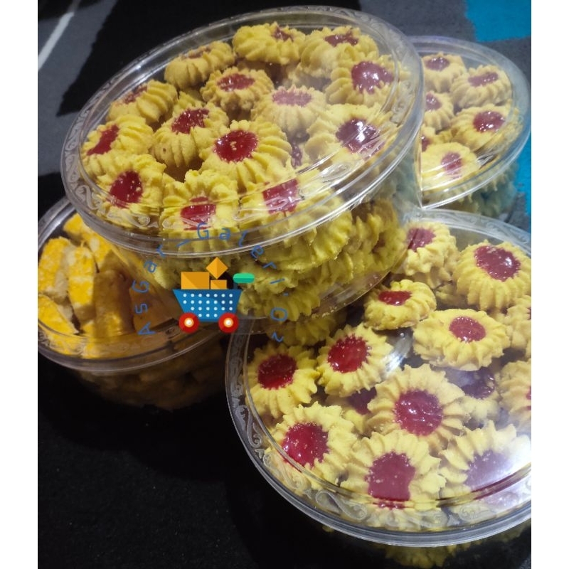 Jual kue kastangel/kue keju / kue seprit bunga matahari ukuran toples ...