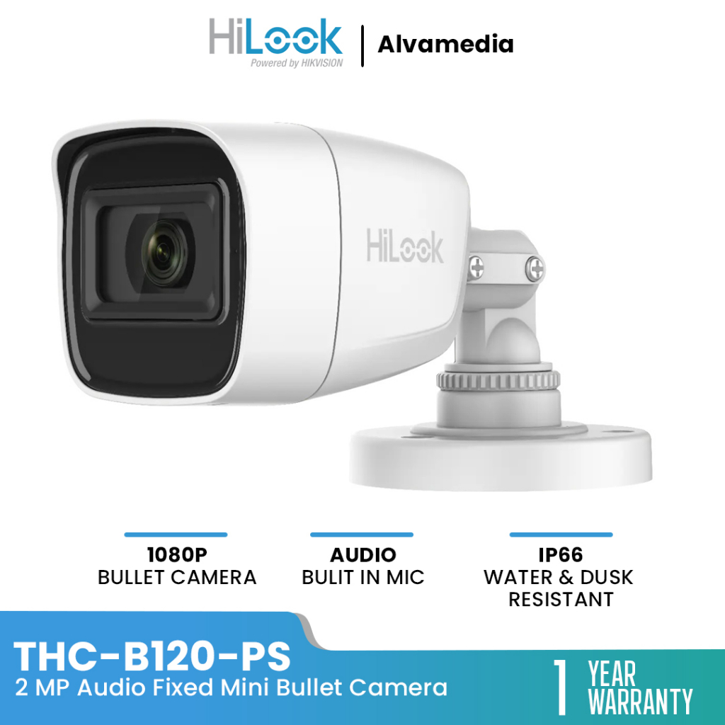 Jual CCTV Outdoor Hilook 2MP Build In Mic Audio THC-B120-PS Kamera CCTV ...