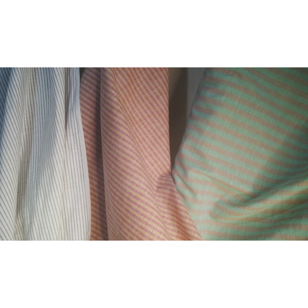 Jual KAIN Full KATUN BAHAN ATASAN LAKI PEREMPUAN MOTIF GARIS KECIL ...