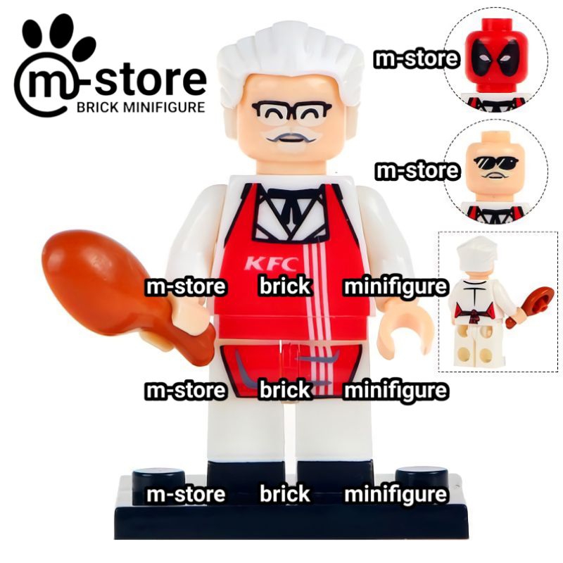 Jual brick kfc colonel sanders block mini toy figure | Shopee Indonesia