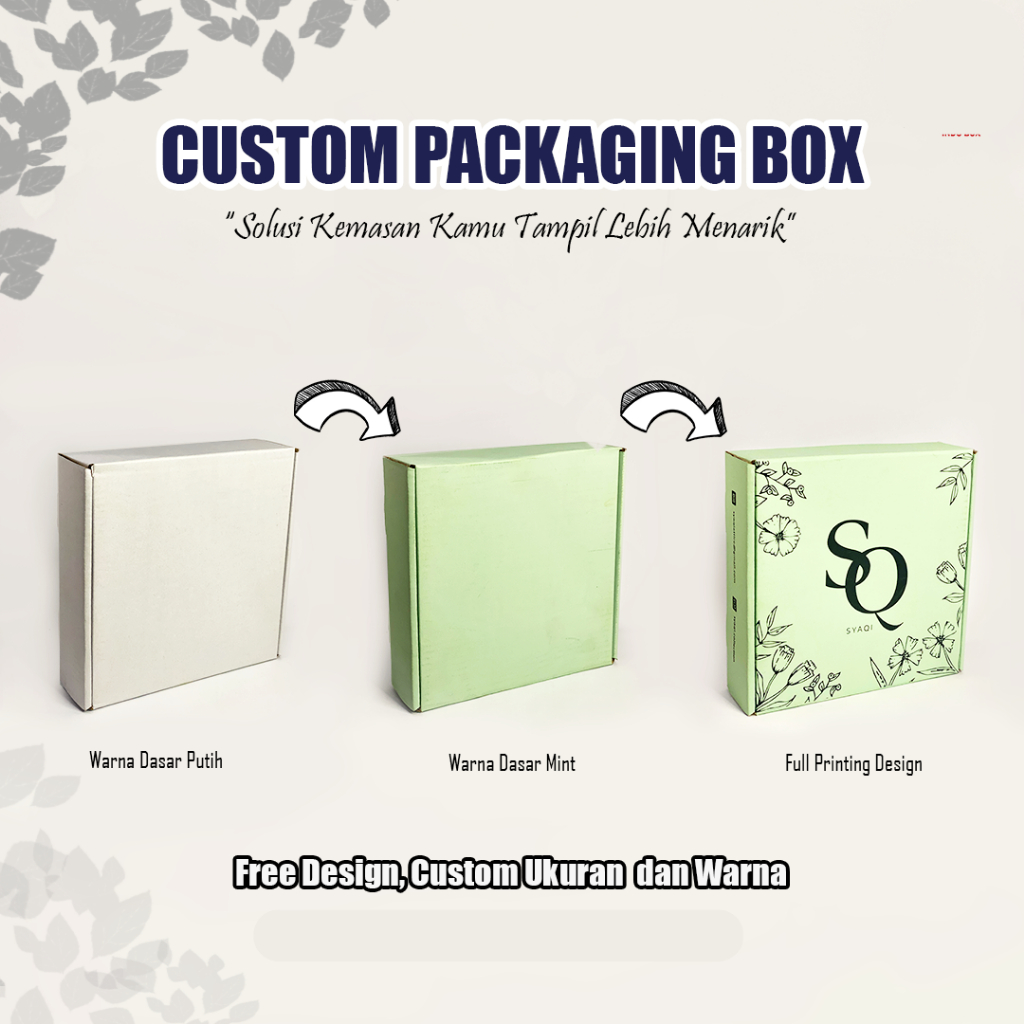 Jual CUSTOM BOX PACKAGING BAHAN KARDUS | Shopee Indonesia