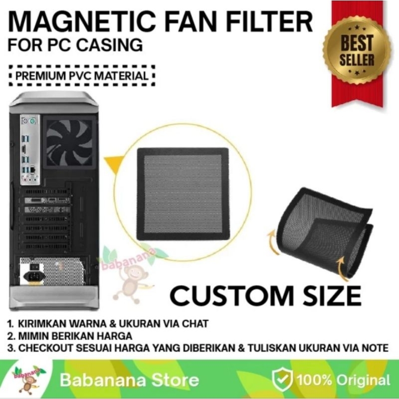 Jual Custom Magnetic Pc Fan Dust Filter Debu Kipas Magnet Casing ...
