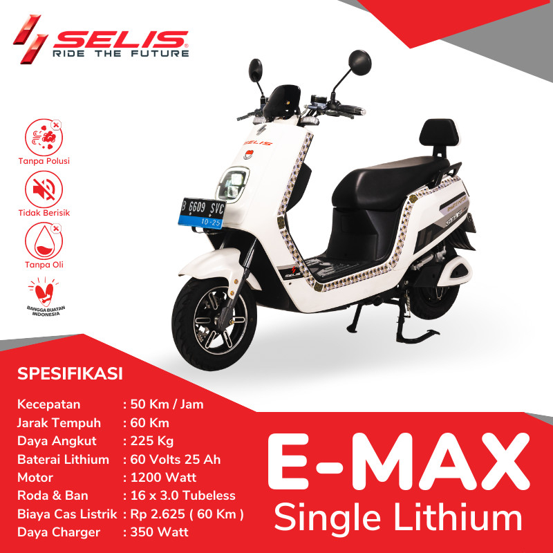 Jual Motor Listrik type Selis Emax Single Lithium | Shopee Indonesia