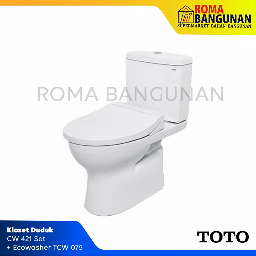 Jual Toto Closet Duduk / Kloset Duduk Putih CW4 21 set standard CW 421 ...