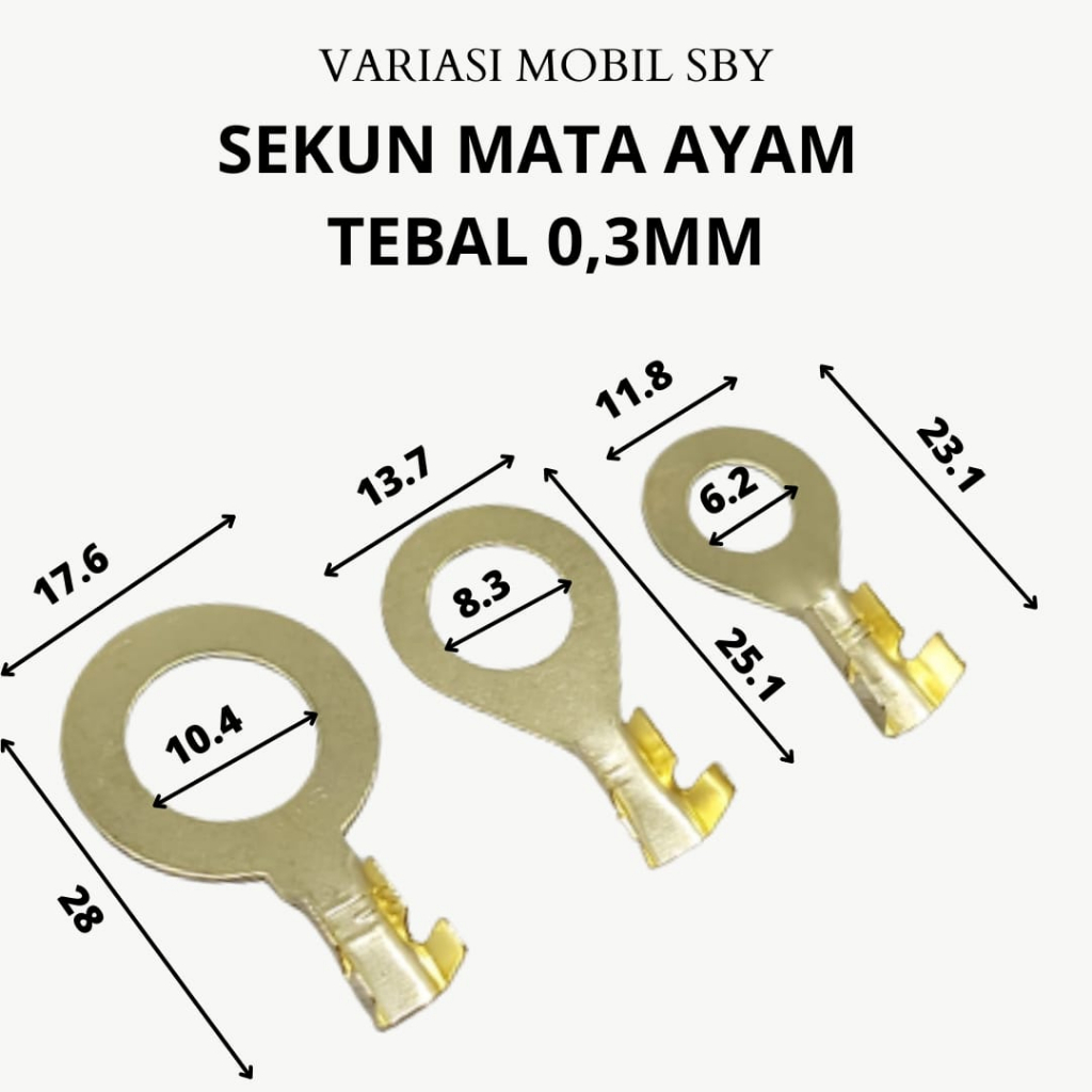 Jual Skun aki bulat mata ayam terminal aki skun kabel M6 M8 M10 ...