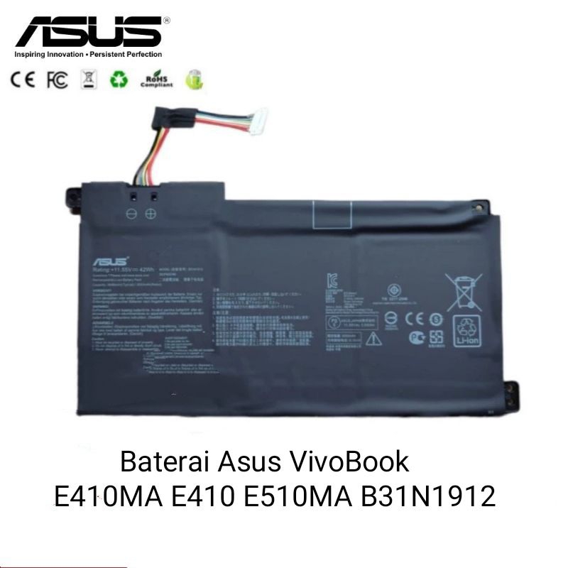 Jual Baterai Asus VivoBook E410 E410M E410MA L410MA E410KA E510KA L510 L510M B31N1912 | Shopee ...