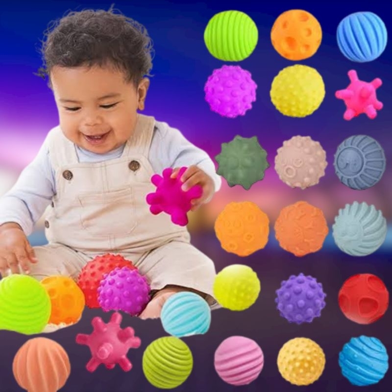 Jual Mainan Edukasi Bola Karet Sensorik Permainan Edukatif Bayi Dan ...