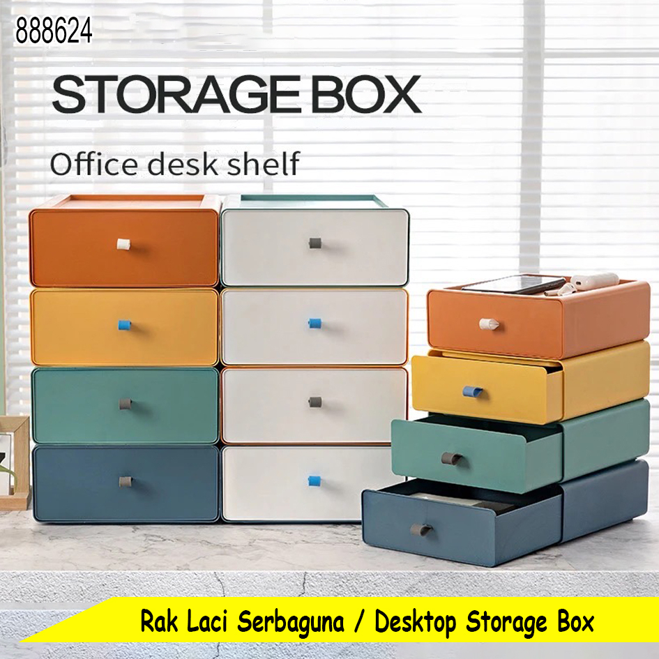 Jual Box Kotak Tempat Penyimpanan Susun Rak Laci Serbaguna Storage Box ...