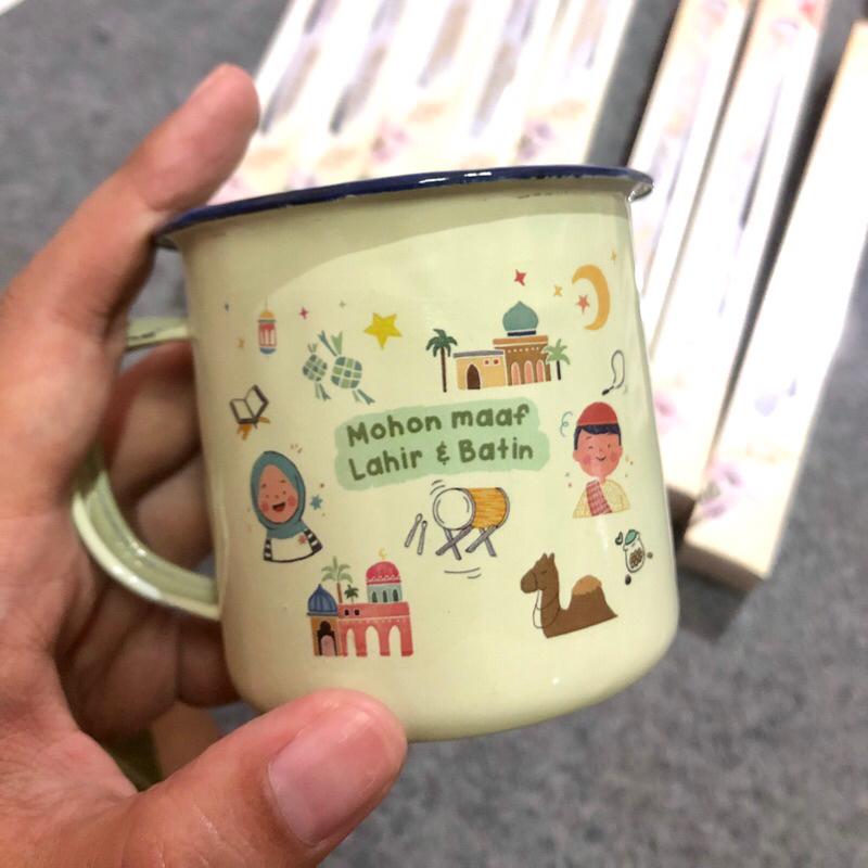 Jual Hampers Mug Enamel Custom Lebaran Idul Fitri Hadiah Kado Gift ...