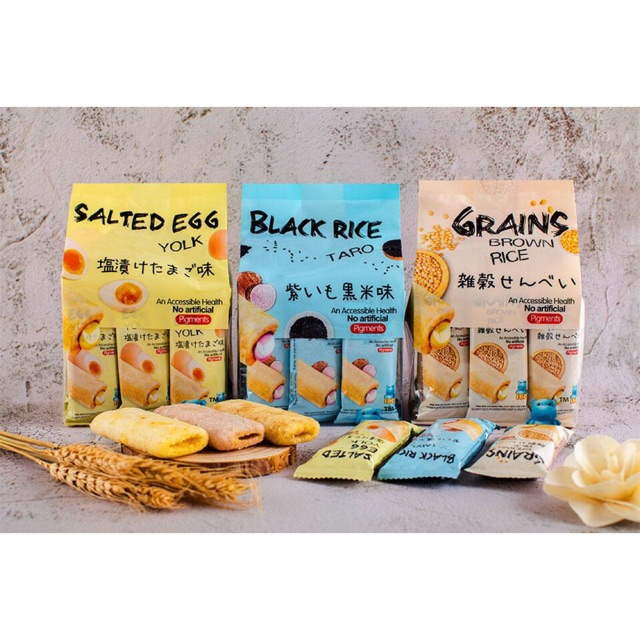 Jual I.B.O IBO Rice Crackers / Black Rice Snack / Grains rice / salted ...