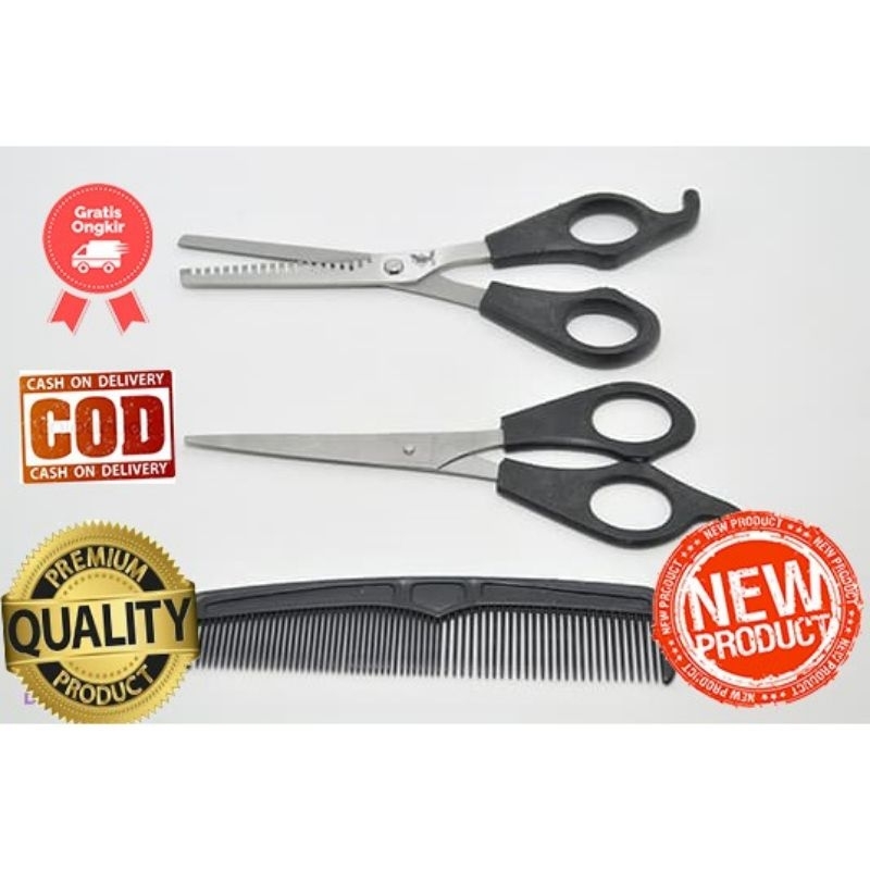 Jual Gunting Sasak Set Alat Potong Rambut Pangkas Salon Isi 3 Pcs ...