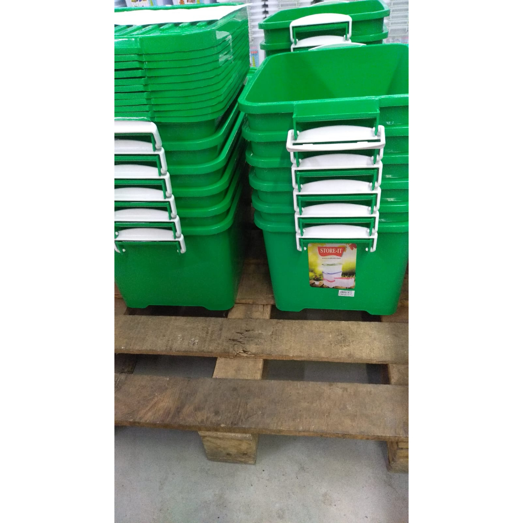 Jual BOX CONTAINER PLASTIK UKURAN 30 LITER hijau | Shopee Indonesia