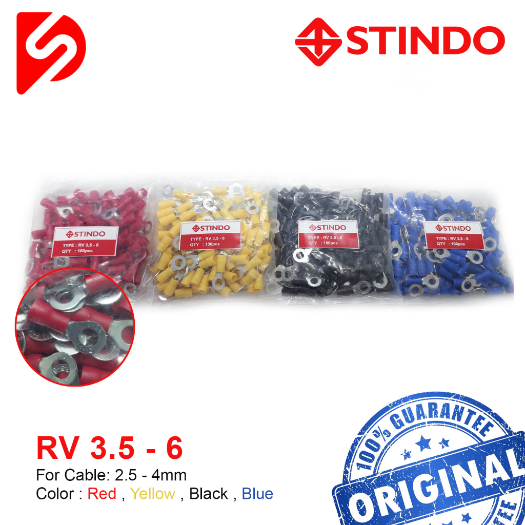 Jual Skun O 3.5-6 RV3.5-6 Skun Kabel Ring Terminal 4mm RV3,5-6 4mm | Shopee Indonesia