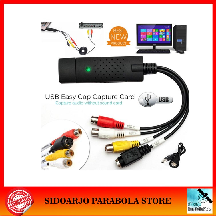 Jual Converter USB to AV Video RCA 1 Channel DVR EasyCap Support ...