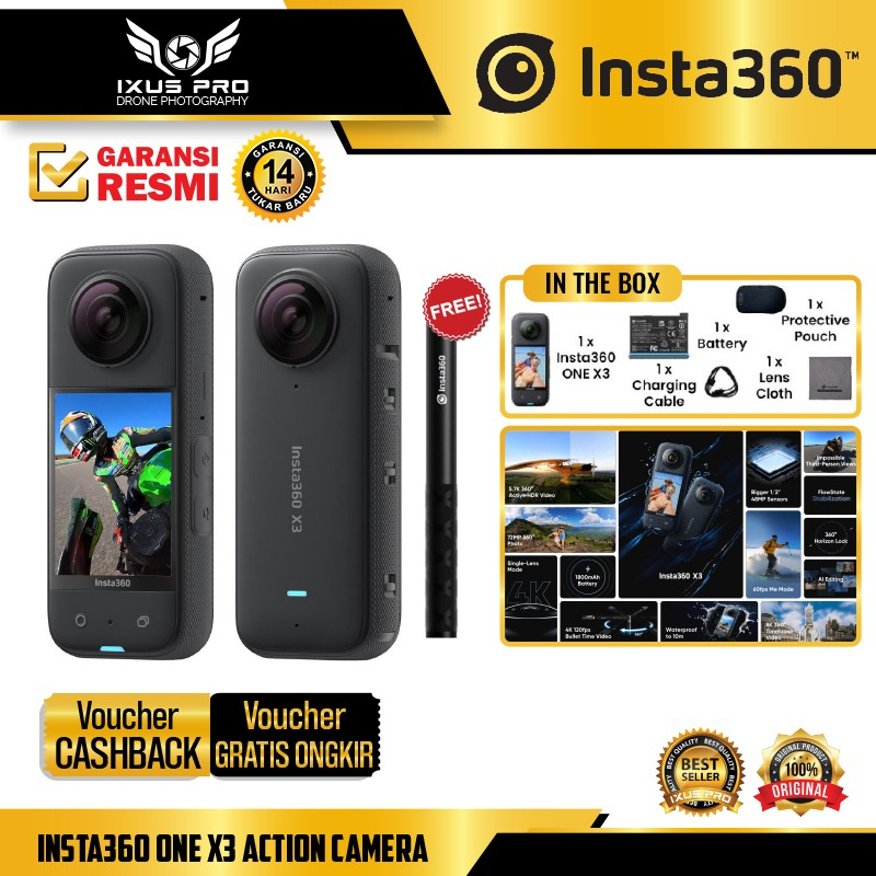 Jual Insta360 ONE X3 Action Camera Insta 360 ONE X3 - Garansi Resmi ...