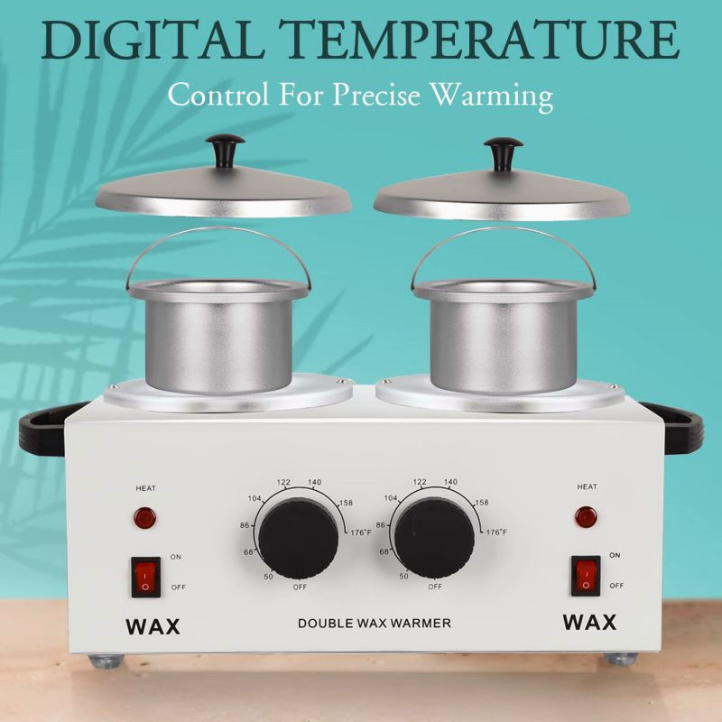 Jual Double Pot Wax Warmer Electric Pemanas Waxing Pot 2 Tungku Hair ...