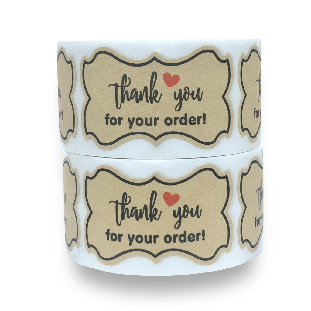Jual [DZ] ST610 - 1 roll 500 Stiker Label Tulisan Thank You For Your ...