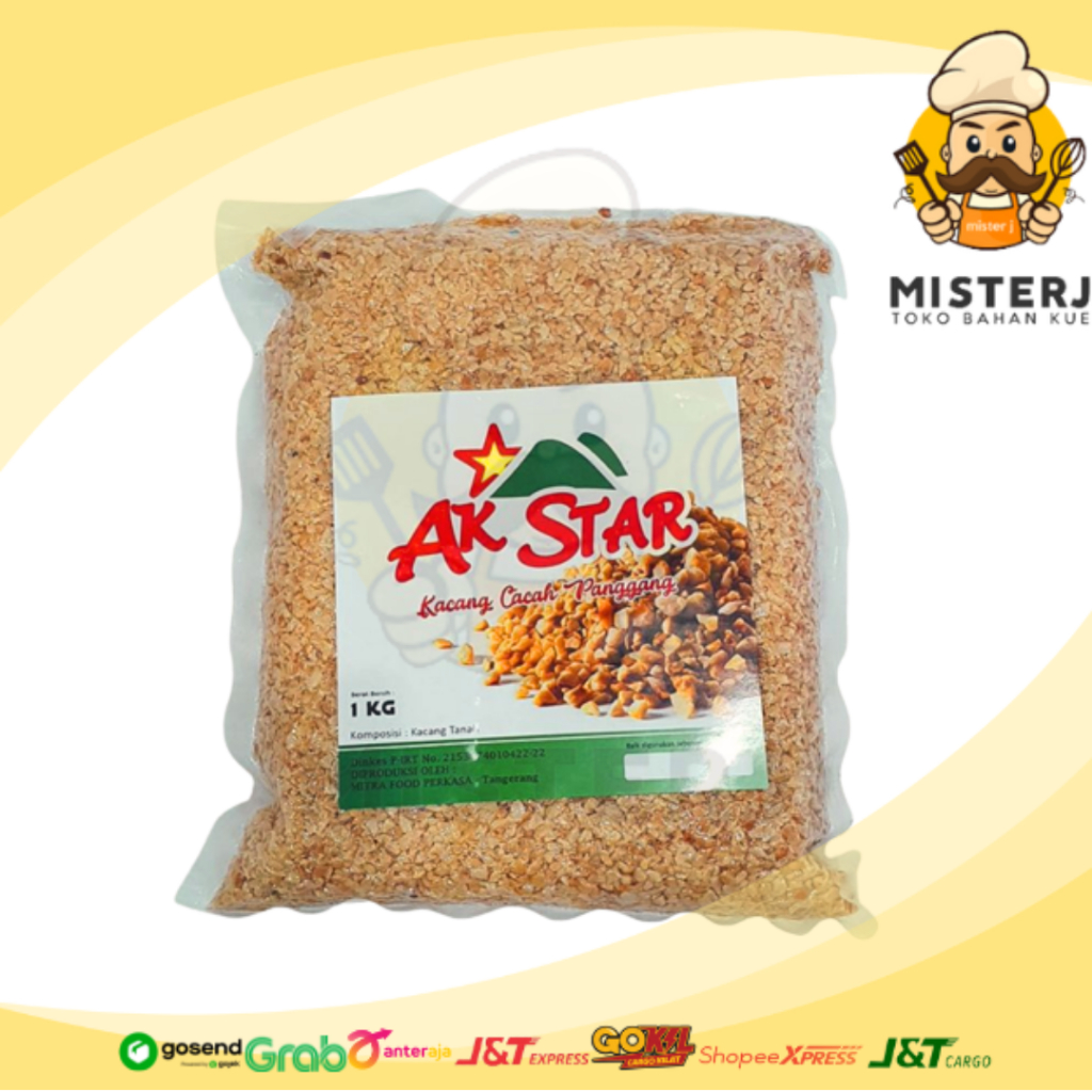 Jual Kacang AK Star | 1 Kg | AK Star Kacang Cacah Kemasan Pabrik | 1 Kg | Shopee Indonesia