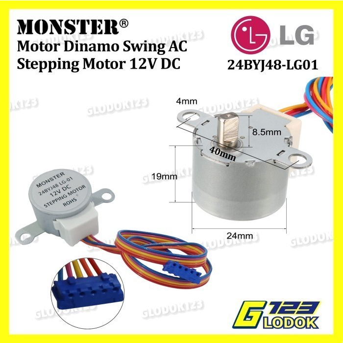 Jual Motor Swing AC LG SHARP DAIKIN PANASONIC GREE Dinamo DC 12V ...
