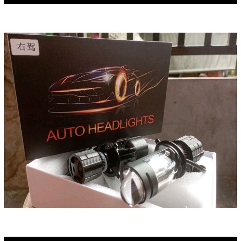 Jual Lampu LED Headlamp projie H4 Mini Projector Lens 55 watt Lensa ...