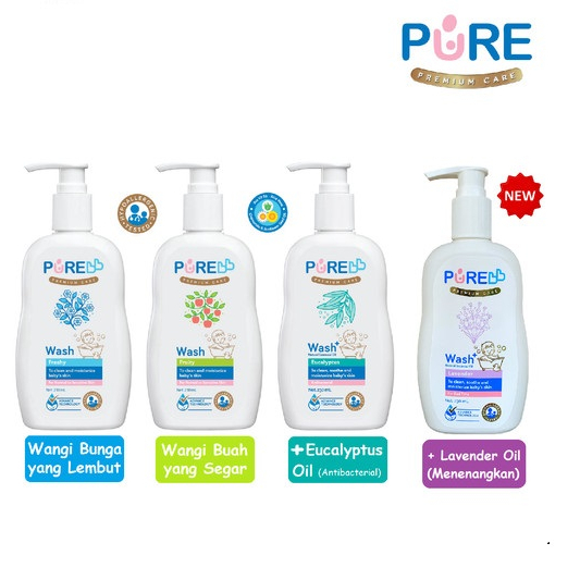 Jual PURE BABY Wash | Sabun Mandi Bayi (Ready Varian Ukuran dan Aroma ...