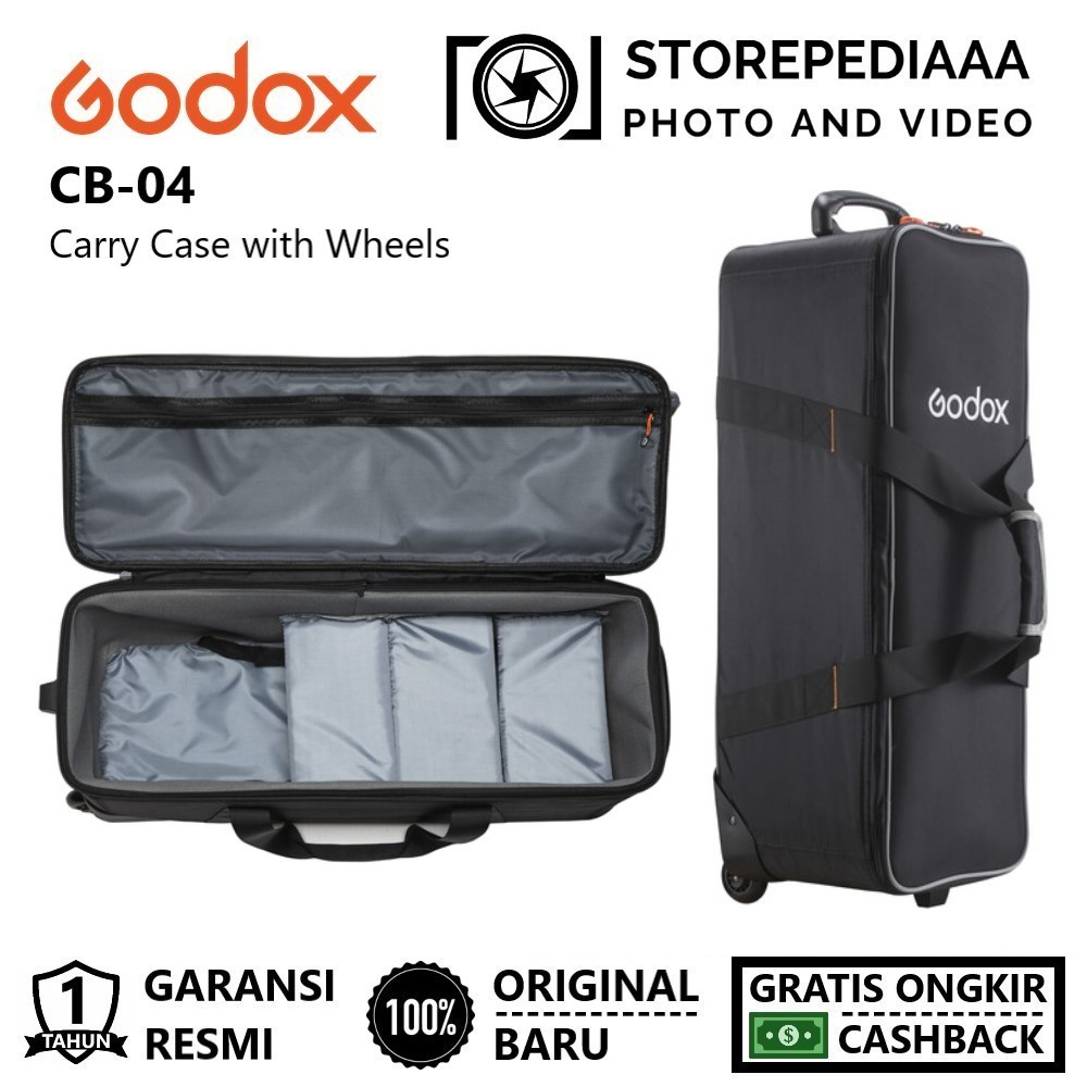 Jual Godox CB-04 Carry Case with Wheels Bag for Flash Light Stand ...