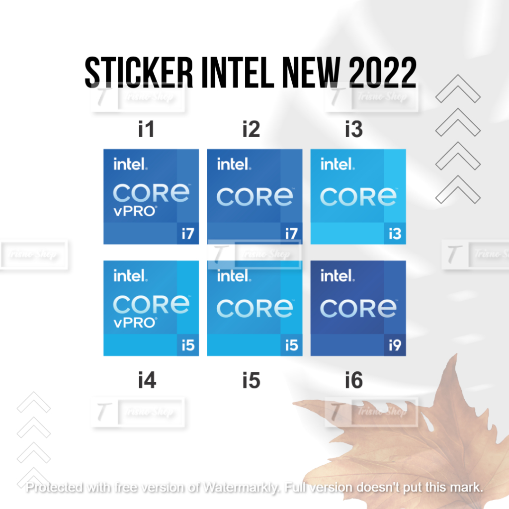 Jual Stiker Laptop Intel Generasi Core i3 i5 i7 i9 tahun 2022 | Shopee ...