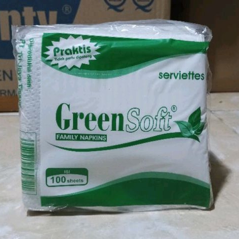 Jual Tisu Makan / Dinner Napkin Tisu Green Soft Isi 100 Lembar Per Pack ...