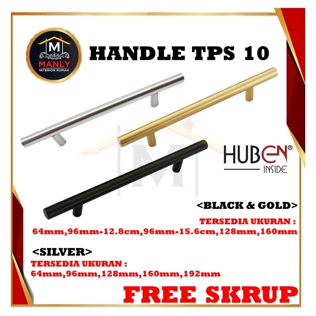 Jual Tarikan TPS 10 / Handel Pipa Bulat Stainless TPS 10 / Handle Stainless Hairline & Hitam ...