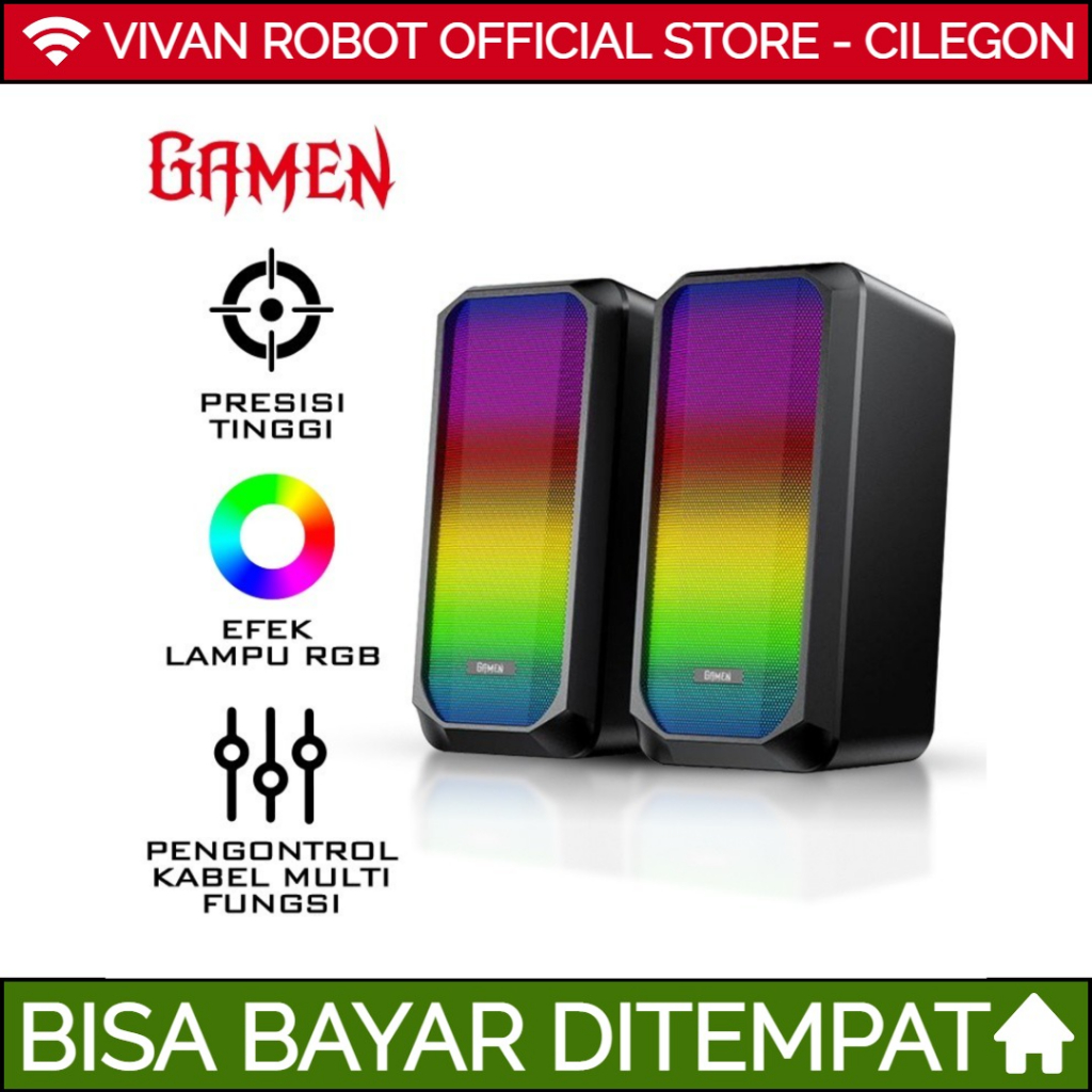 Jual SPEAKER GAMING GS6 GAMEN GS6 RGB Rhythm Lights Speaker Excellent ...
