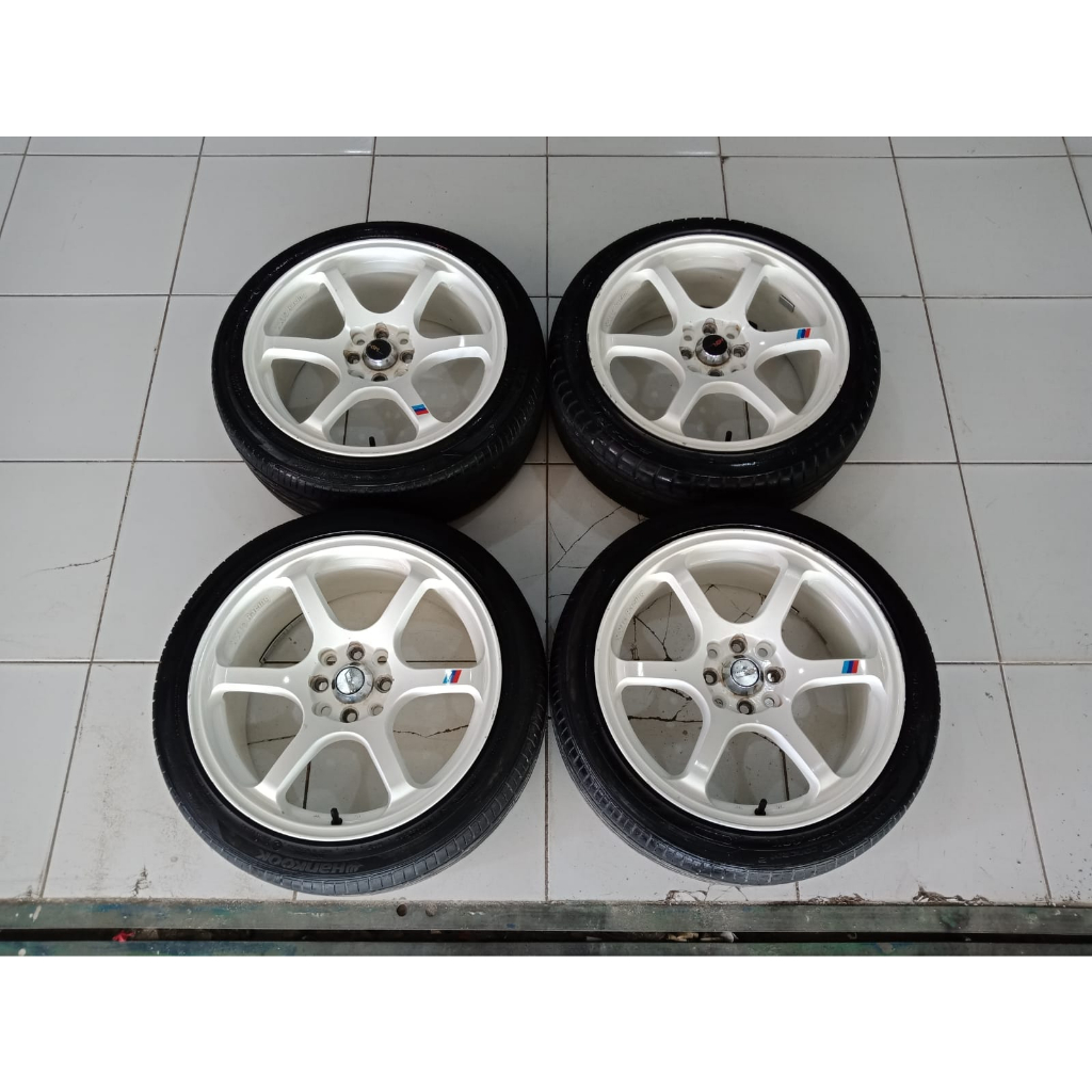 Jual 1 set velg racing JDM ssr tipe-c ring 17 baut 4x100114 ban 205 45 ...