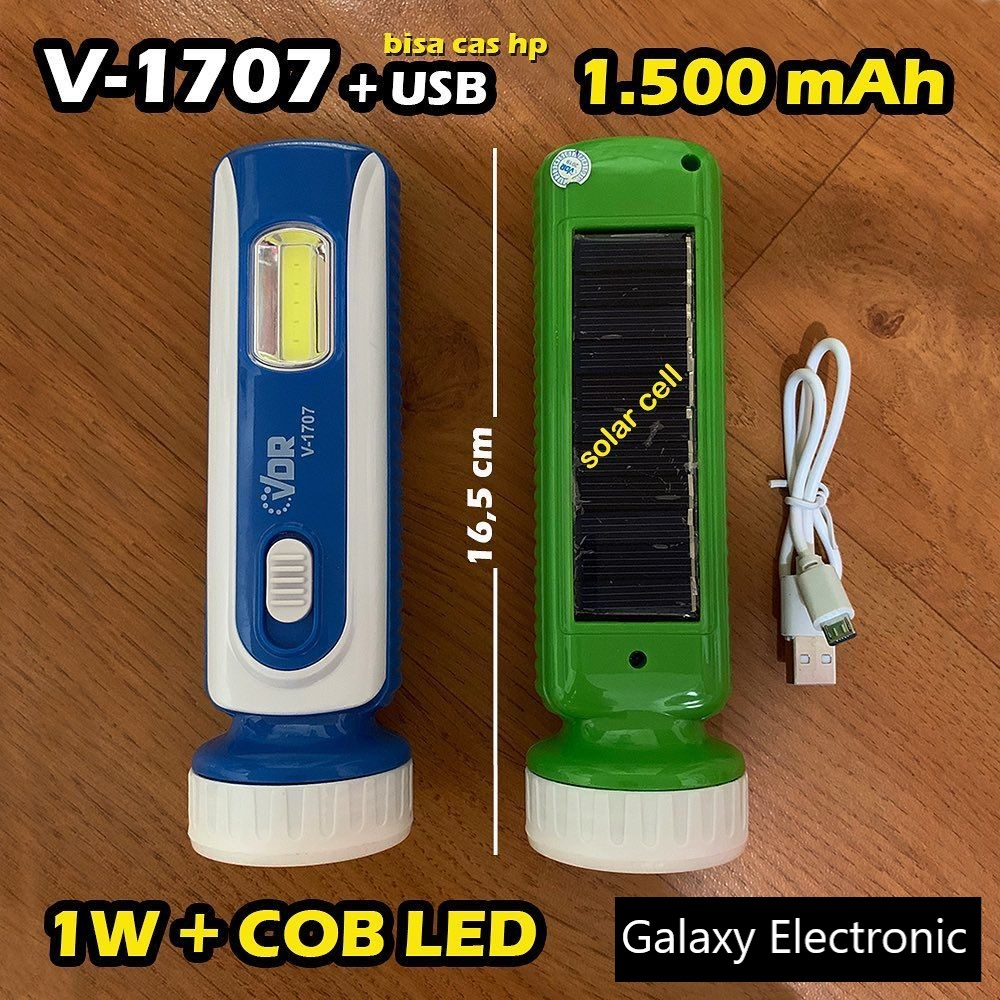 Jual Lampu Senter Emergency + Power Bank VDR-V1707 (Dilengkapi USB port ...