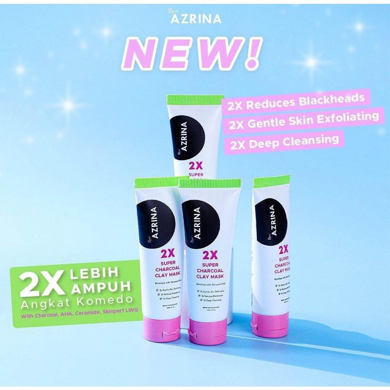 Jual Azrina 2x Super Charcoal Clay Mask 50ml | Shopee Indonesia