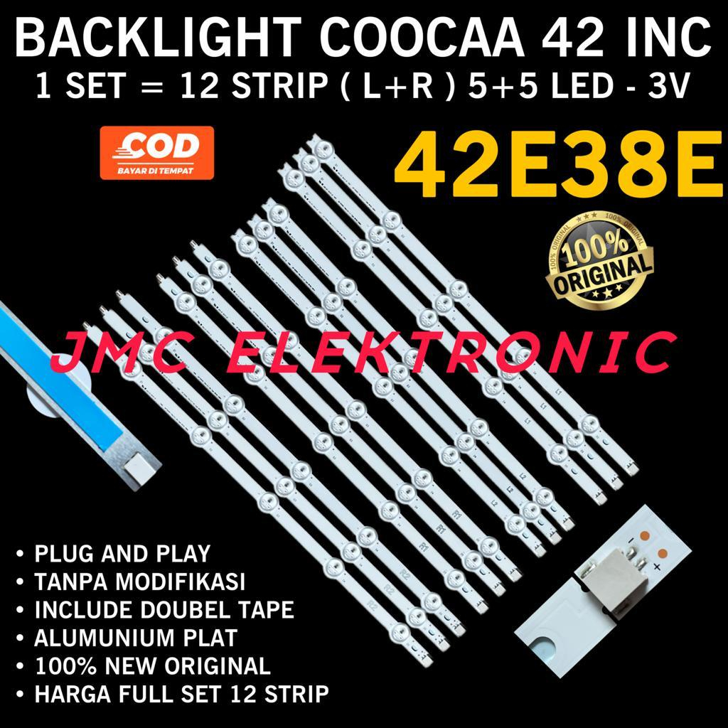 Jual BACKLIGHT TV LED COOCAA 42 INCH 42E38E 42E38 LAMPU LED BL 42 INC 5K 3V | Shopee Indonesia