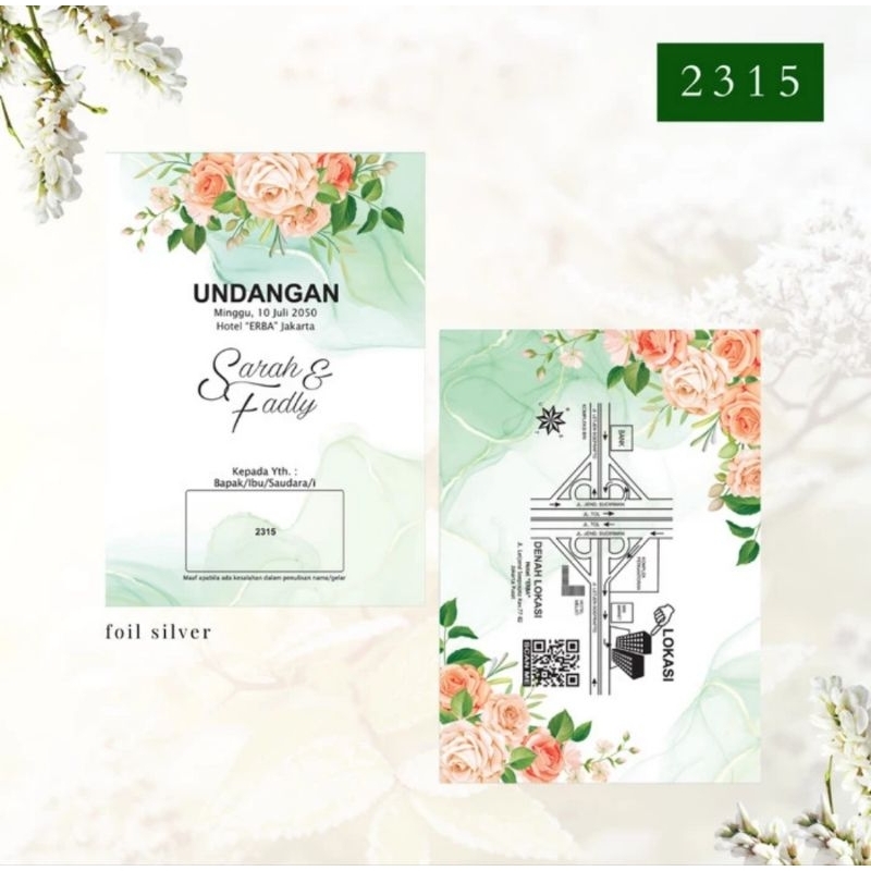 Jual ERBA 2315 Era Baru Blangko Undangan Nikah Pernikahan Khitanan ...