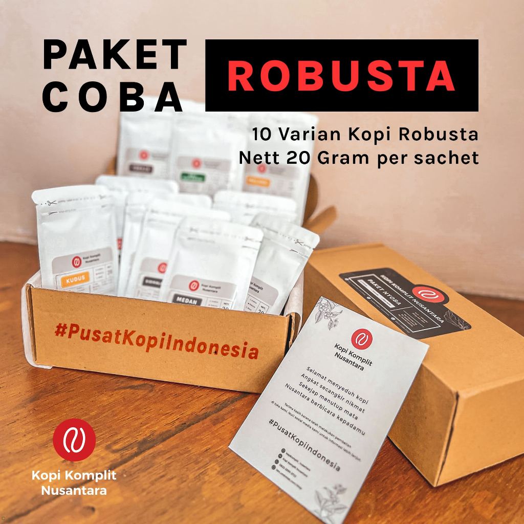 Jual PAKET COBA 10 VARIAN KOPI ROBUSTA KOPI KOMPLIT NUSANTARA - 200G ...
