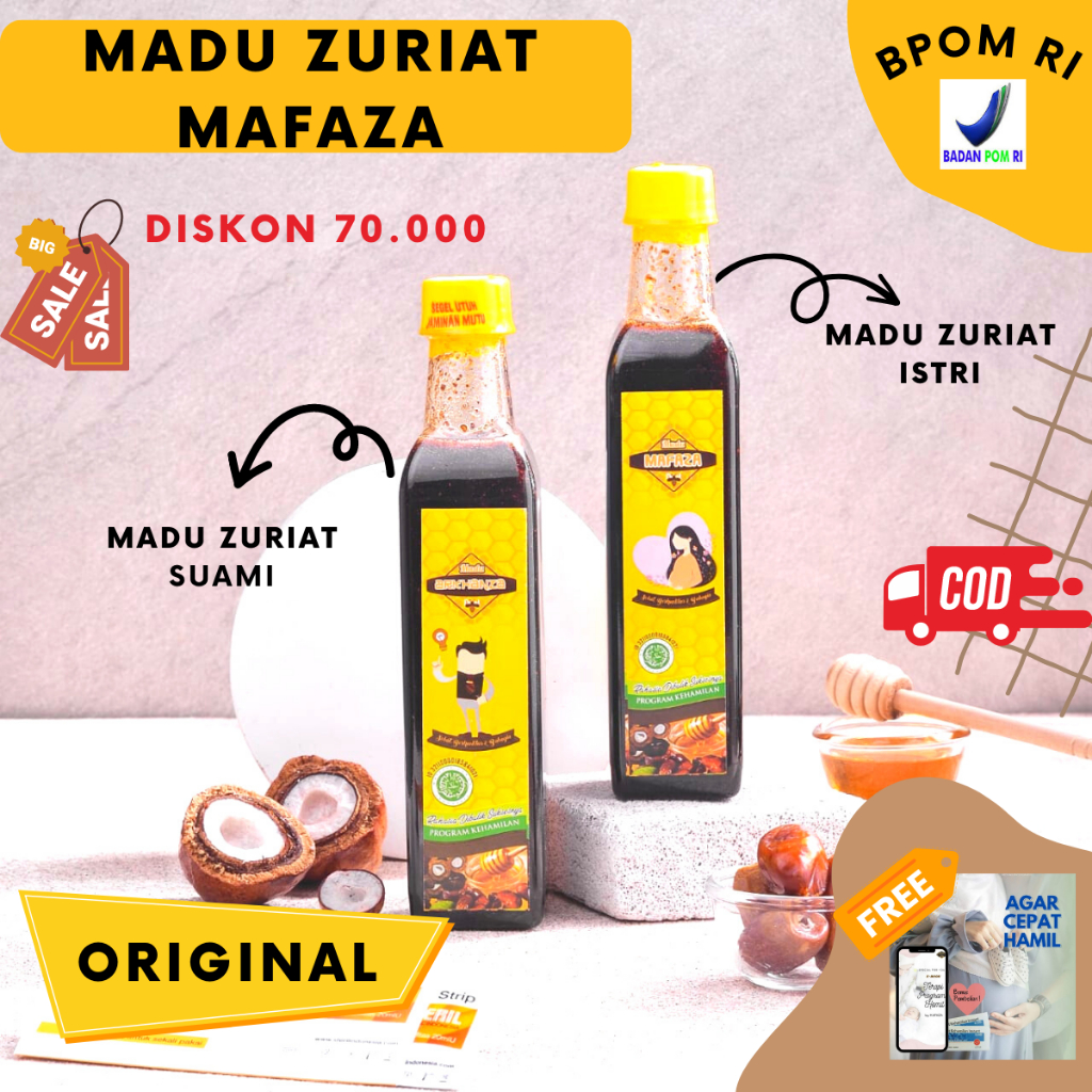 Jual Original Madu Zuriat Promil Mafaza Mantul Gratis 2 Pcs Tespek ...