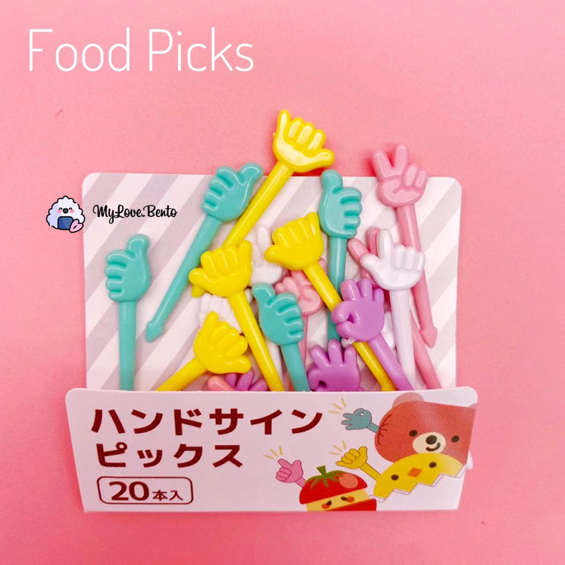 Jual Tusukan Bento Hand Finger Sign Picks Foodpick Hiasan Bento Bekal ...