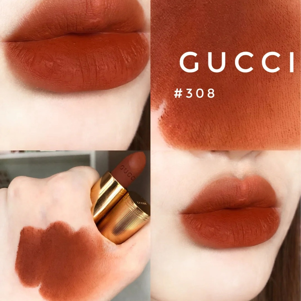 Jual Gucci Lipstick 3.5gr/Gucci Rouge A Levres Mat Lipstick Colour 1 ...