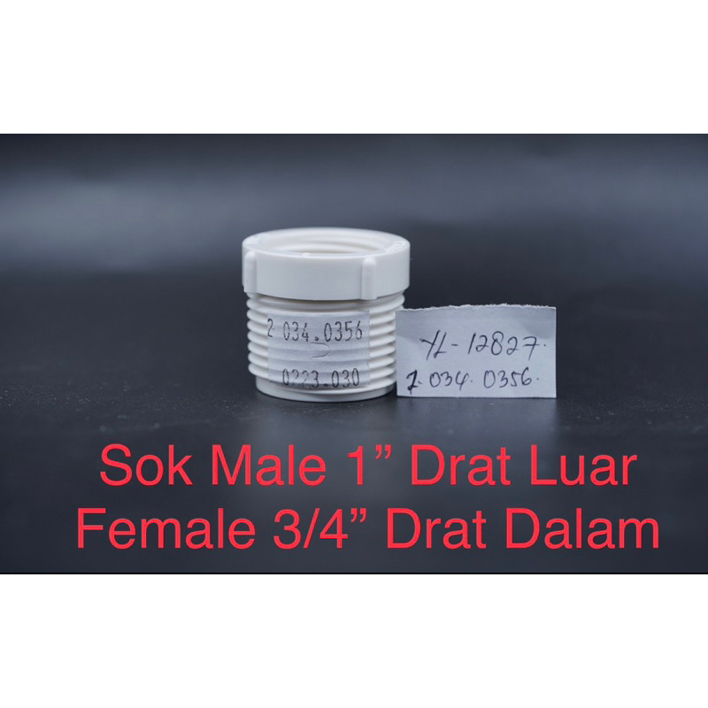 Jual PVC Reducer Sok 1 inch Drat Luar X 3/4 inch Drat Dalam 32mm Male ...