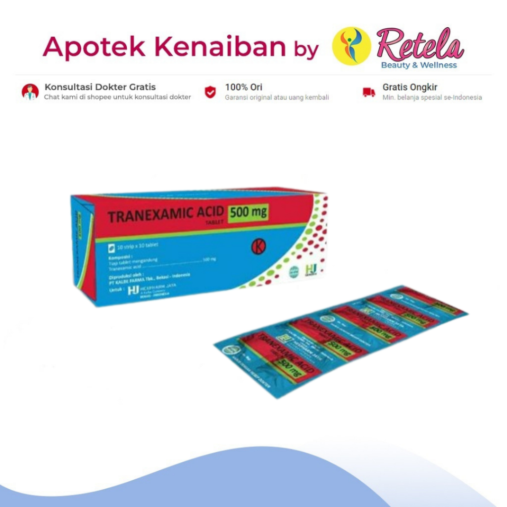 Jual ASAM TRANEKSAMAT 500MG STRIP 10 TABLET HEXPHARM | Shopee Indonesia